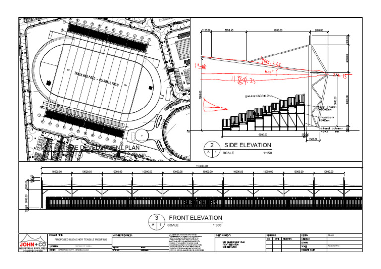 Proposed Bleacher Tensile Roofing (Plan) | PDF