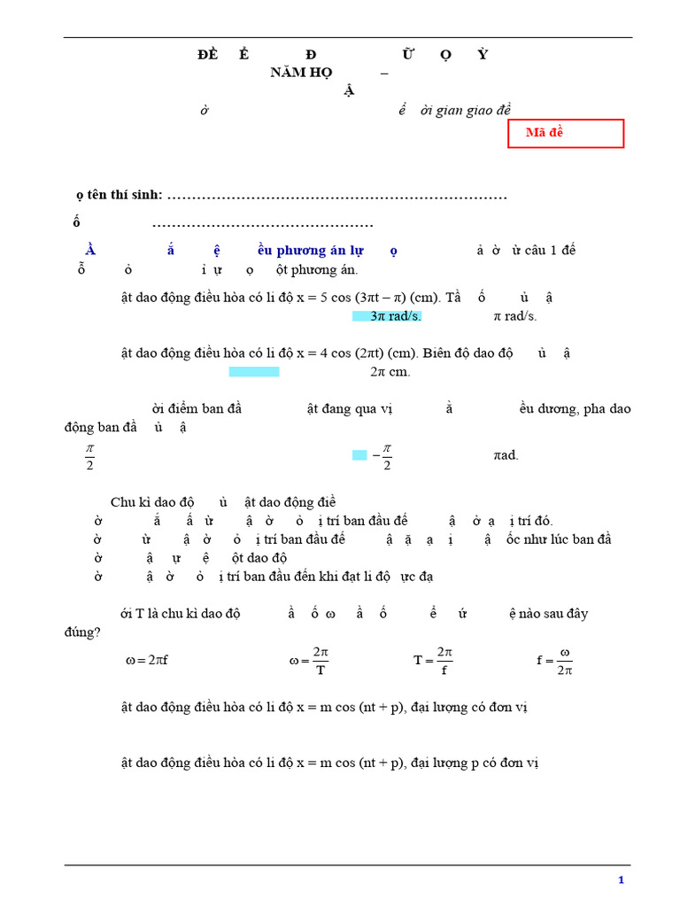 Đề 11 - GKI | PDF