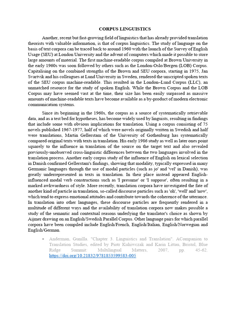 Introduction to Corpus Linguistics | PDF | Linguistics | Sociolinguistics