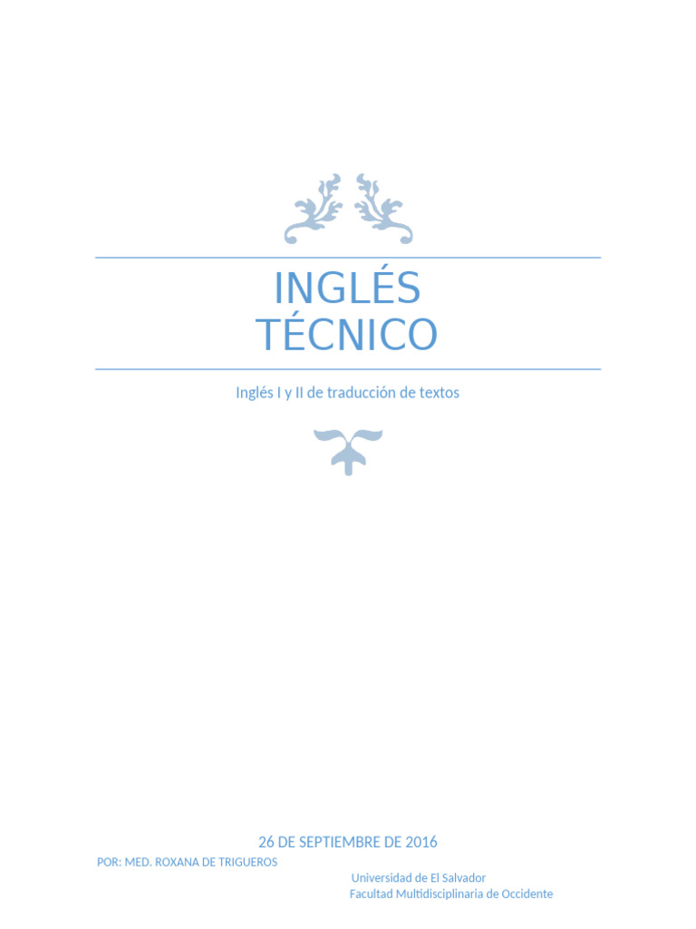 Ingles Tecnico | PDF | Idiomas | Estudios de idiomas extranjeros