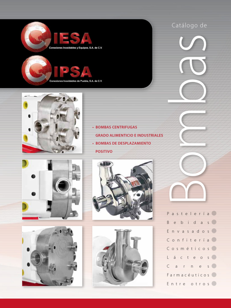 Bombas y Conexiones CIPSA: Calidad y Servicio | PDF | Rodamiento ...