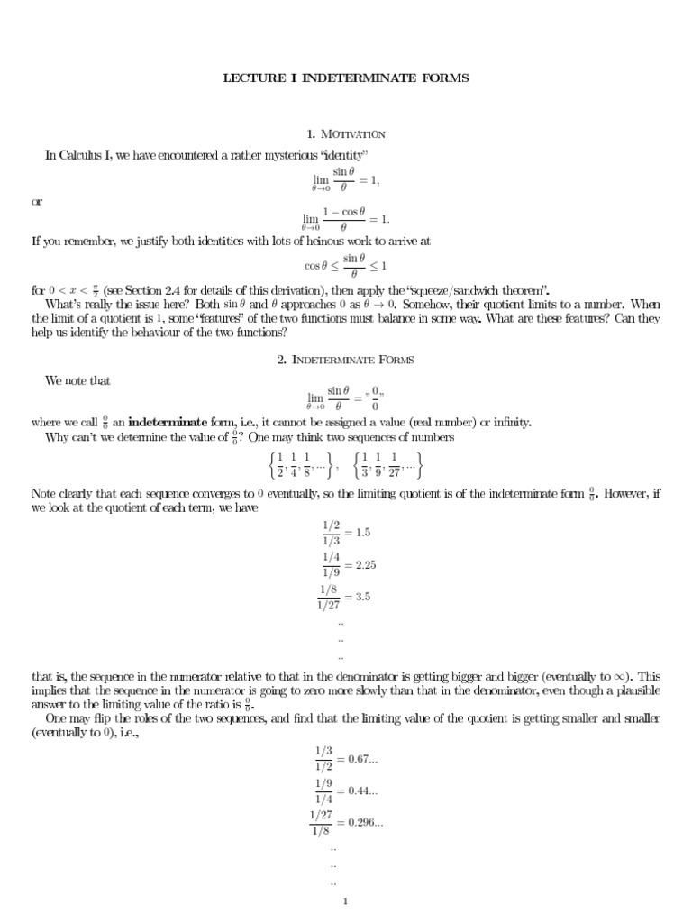 Limits and Calculus Concepts Explained | PDF