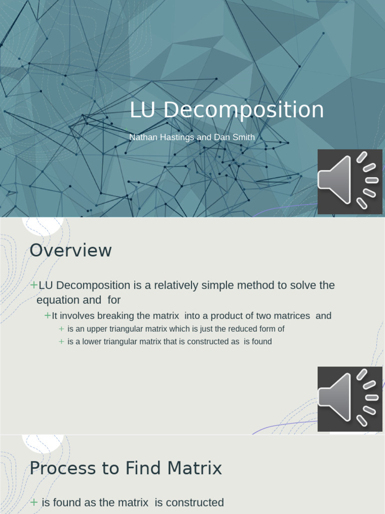 LU Decomposition | PDF | Matrix (Mathematics) | Linear Algebra