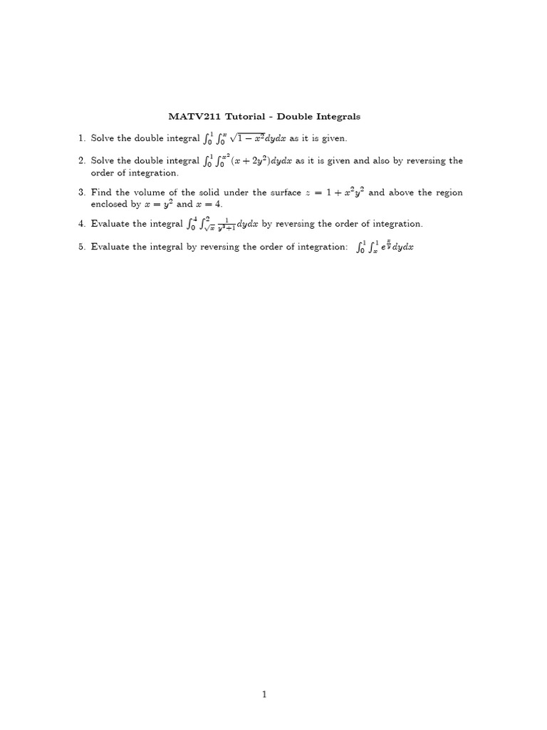 Tut Double Integrals - Part2 | PDF