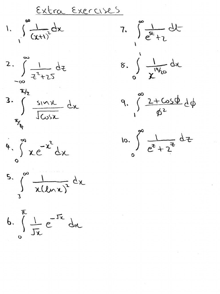 Extra Exercises | PDF