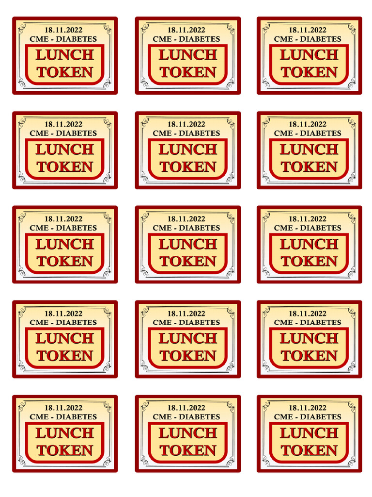 Lunch Token | PDF