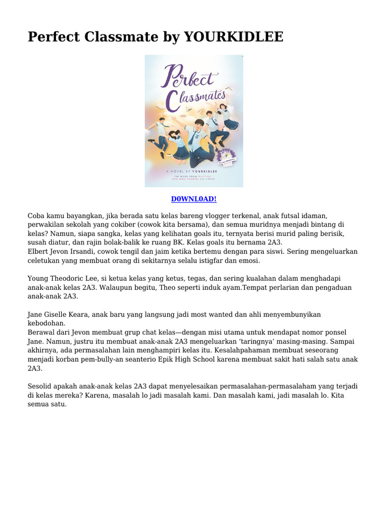 Perfect Classmate by YOURKIDLEE | PDF