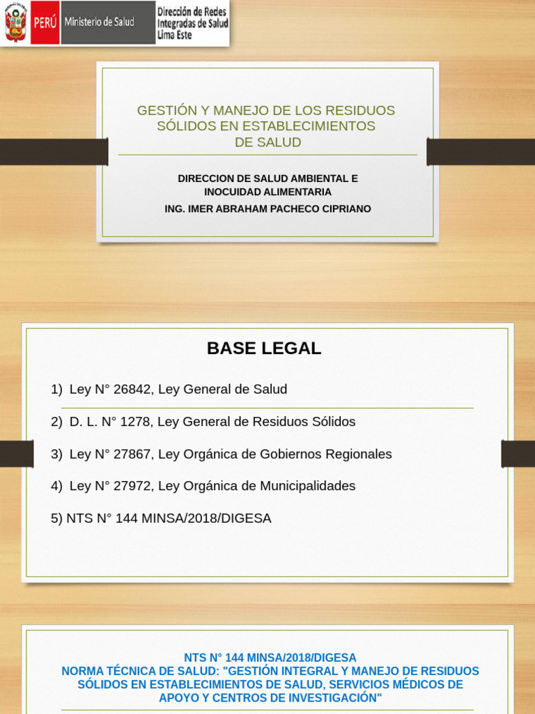 Gestion y Manejo de RRSS | PDF | Residuos | Gestión de residuos