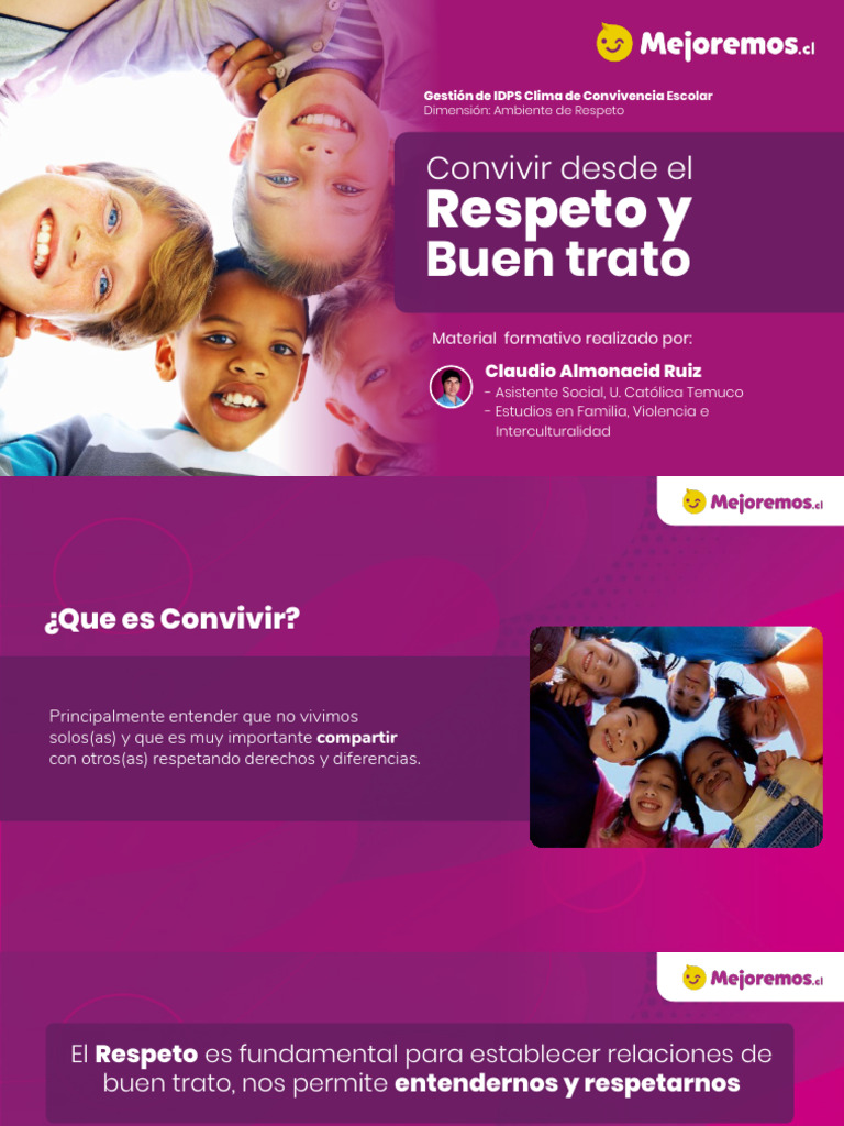 Taller Convivir Desde El Respeto y Buen Trato 5º y 6º Basico | PDF ...