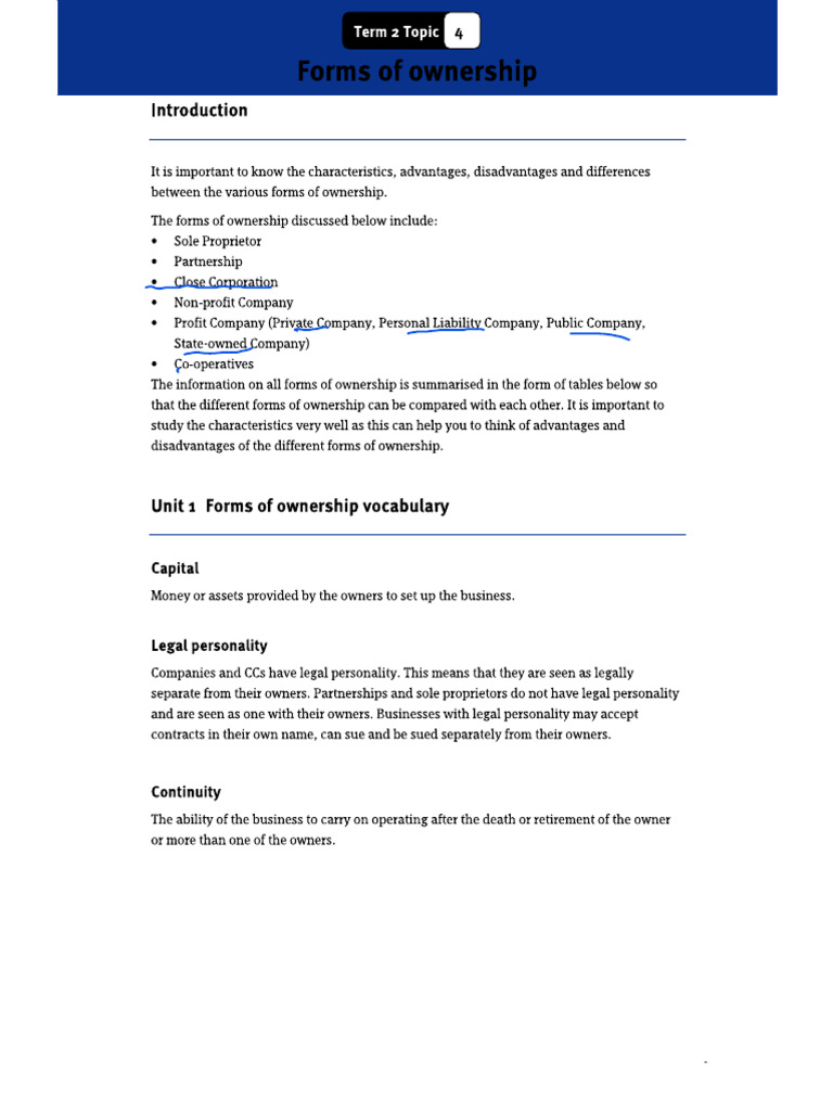 Forms of Ownership 08 May | PDF