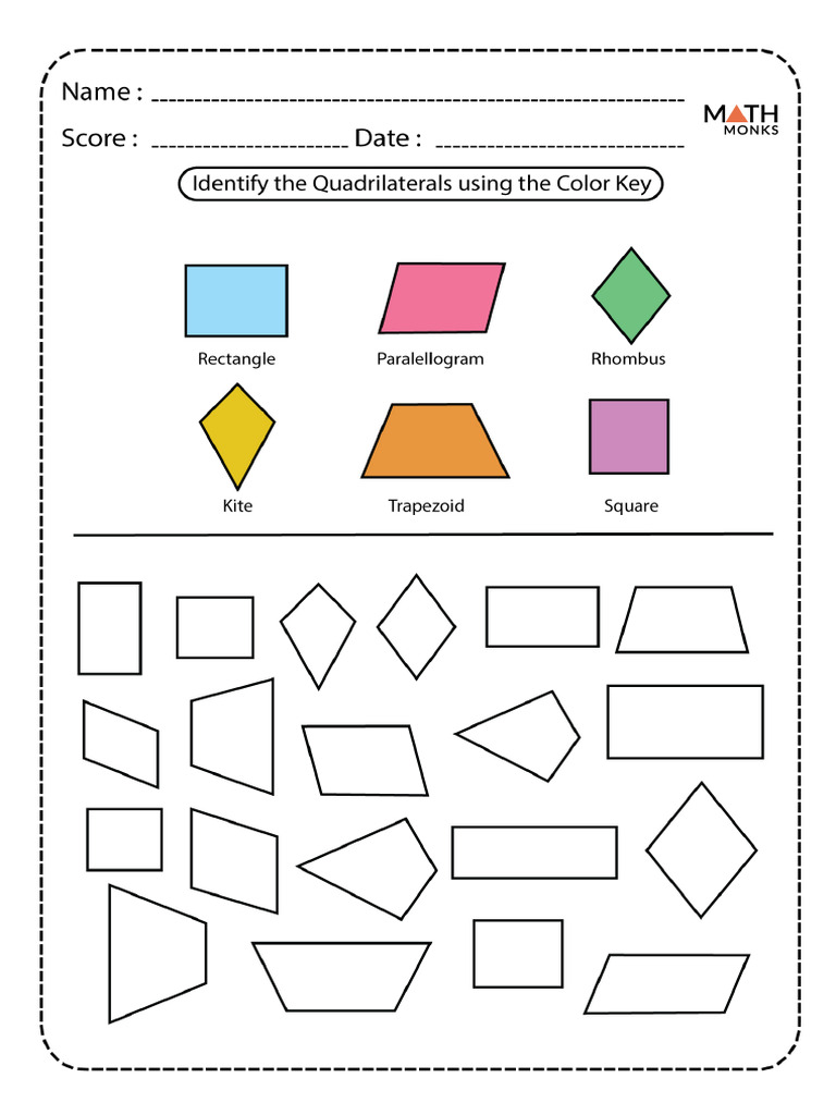 Identify Special Quadrilaterals Worksheet | PDF