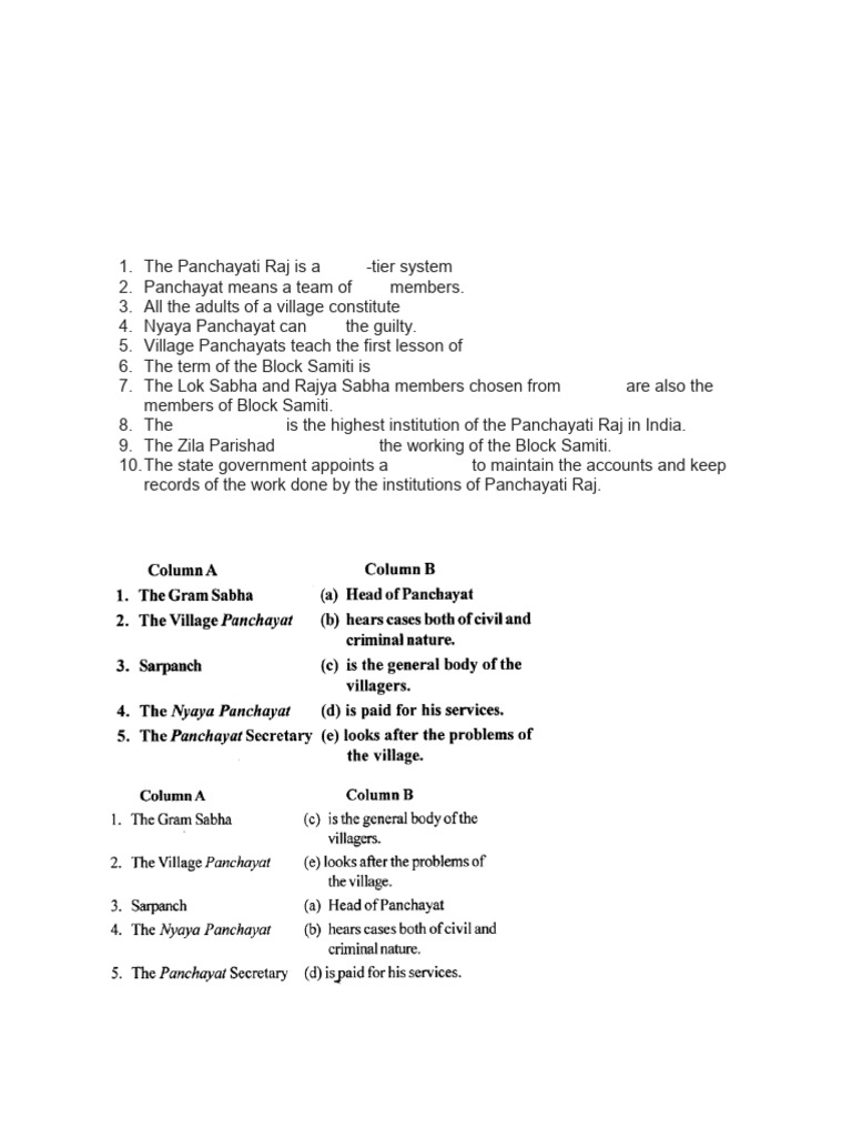 Rural Local Self-Government Overview | PDF | Government Of India ...