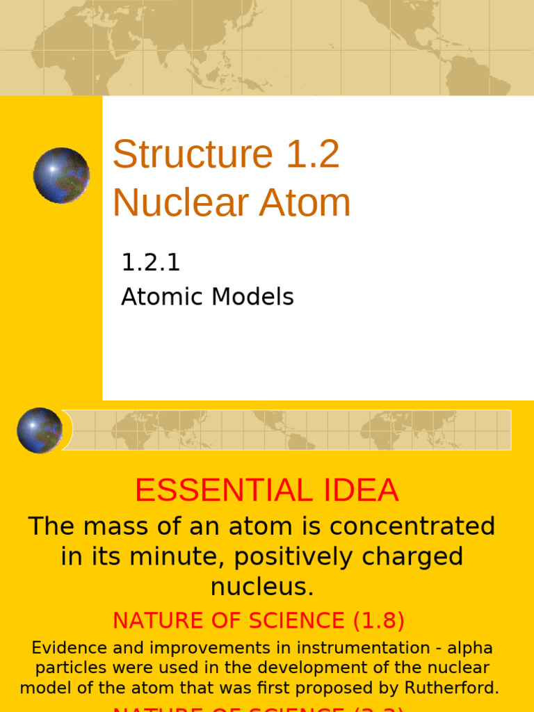 1.2 SL and HL THE - NUCLEAR - ATOM | PDF | Atoms | Ion
