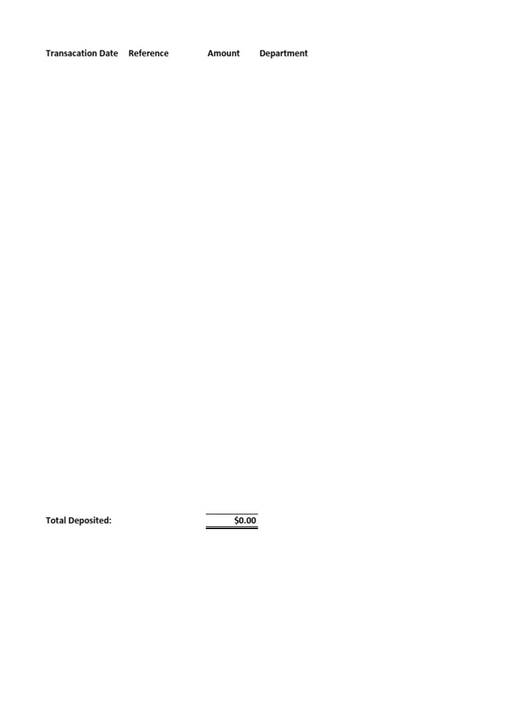 Deposit Log | PDF