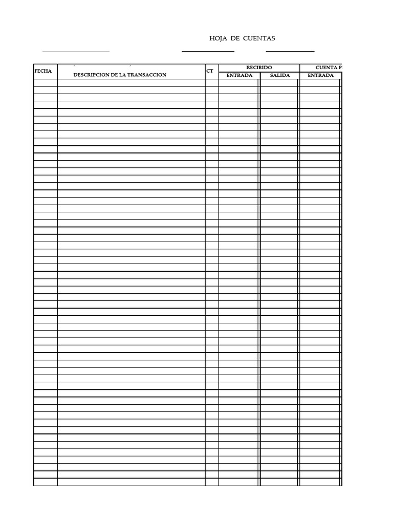 Formato Cuentas | PDF