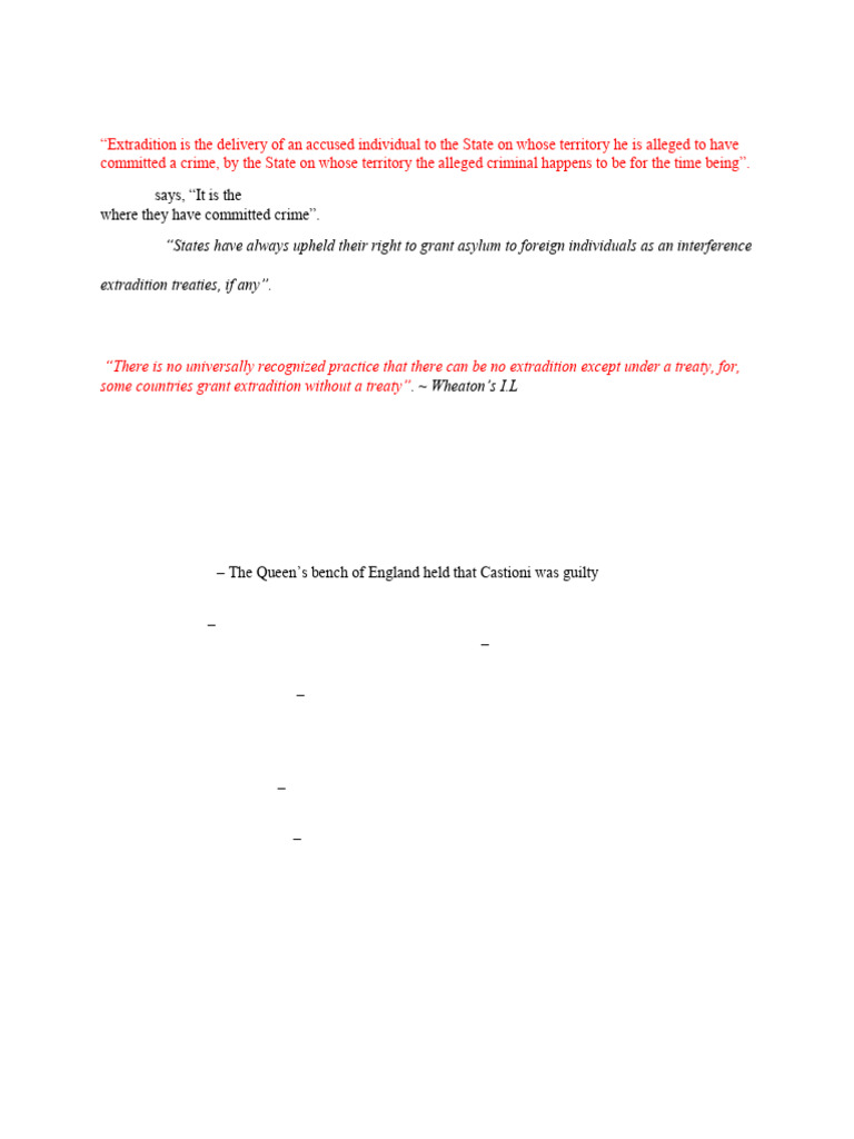 Attentat Clause in Extradition Law | PDF