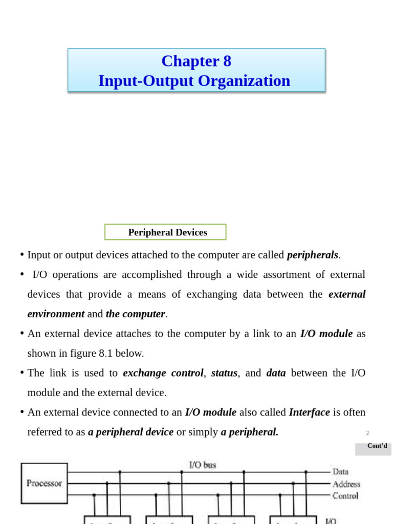 Chapter 8 Input-Output Organization | PDF | Input/Output | Central Processing Unit