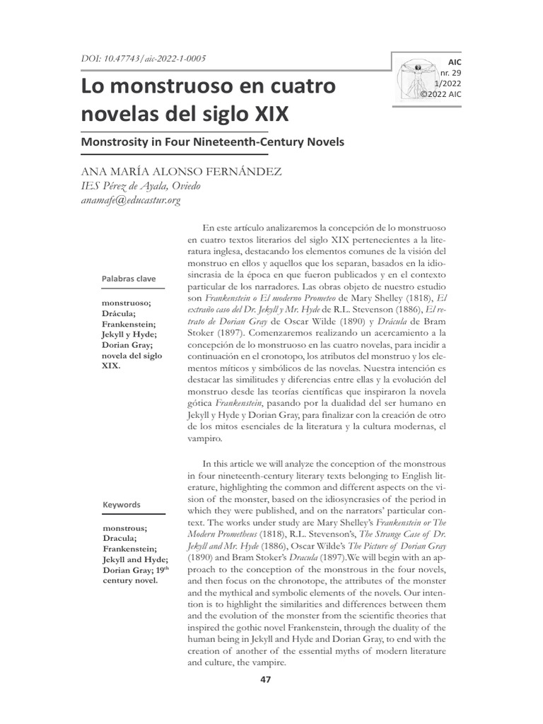 Lo Monstruoso en Frankenstein y DR Jekyll | PDF | Ficción de terror ...