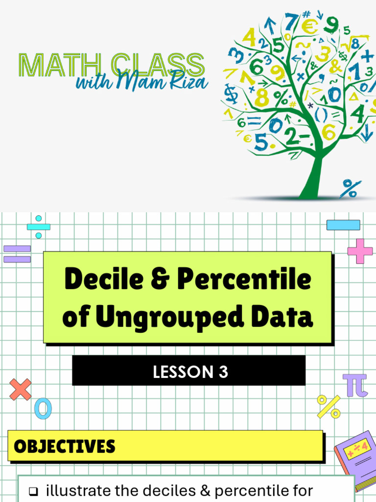 Q4 - LESSON 3 - Decile and Percentile of Ungrouped data | PDF | Percentile | Descriptive Statistics
