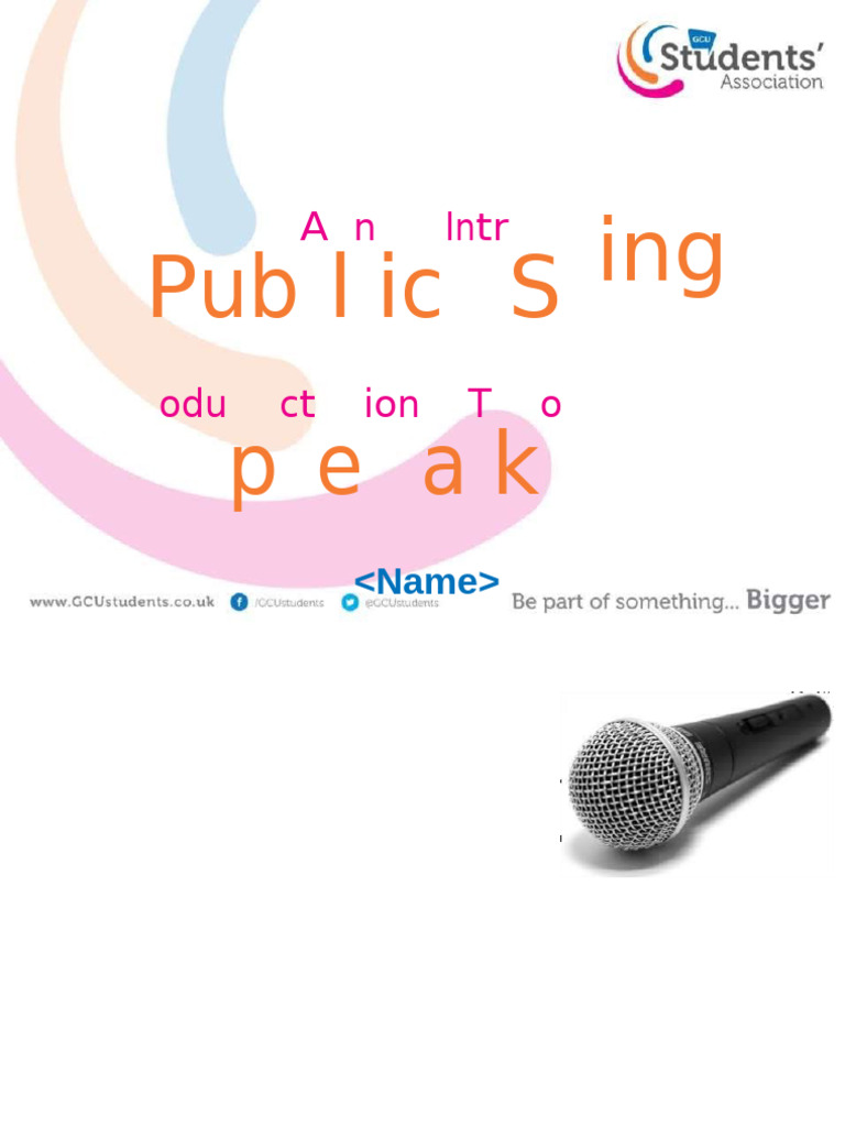 An Introduction To Public Speaking Training Session | PDF | Nonverbal ...
