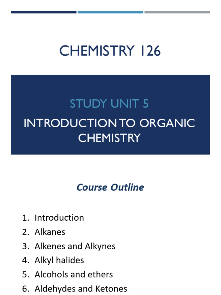 Study Unit 5 - Introduction To Organic Chemistry-3 | PDF | Chemical Polarity | Chemical Bond
