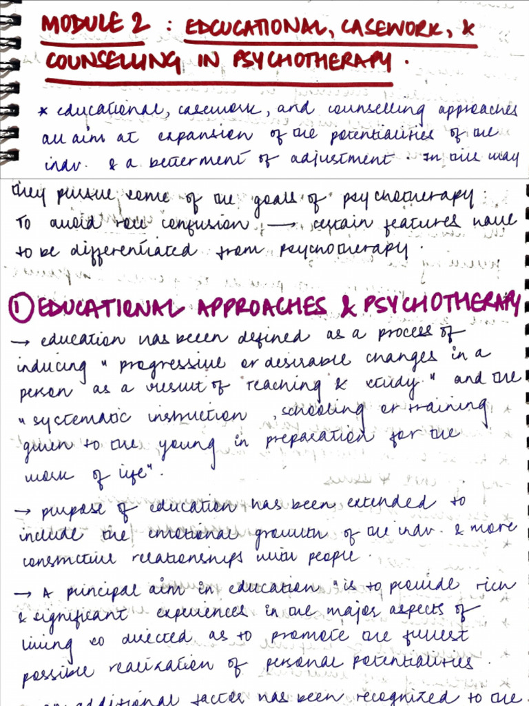 Module 2 - Basics of Psychotherapy | PDF