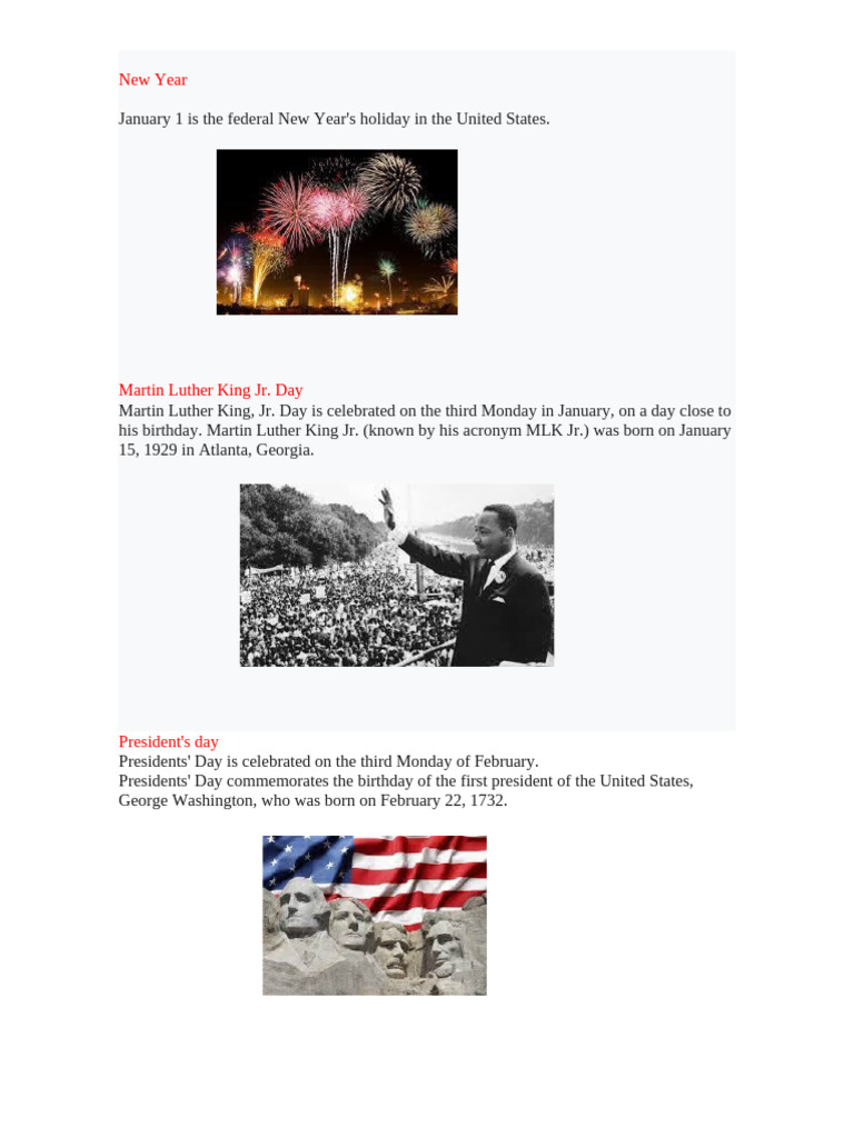 10 Celebraciones de Estados Unidos | PDF