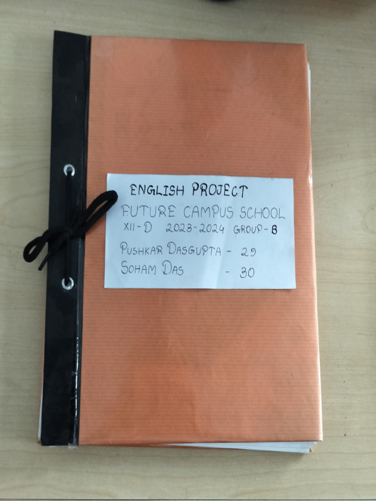 Class 11 English Project Sample 2024-25 | PDF