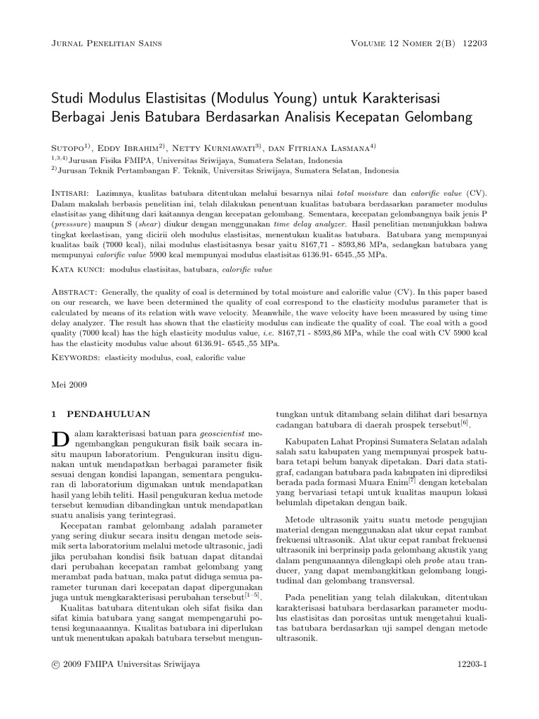 ID Studi Modulus Elastisitas Modulus Young | PDF