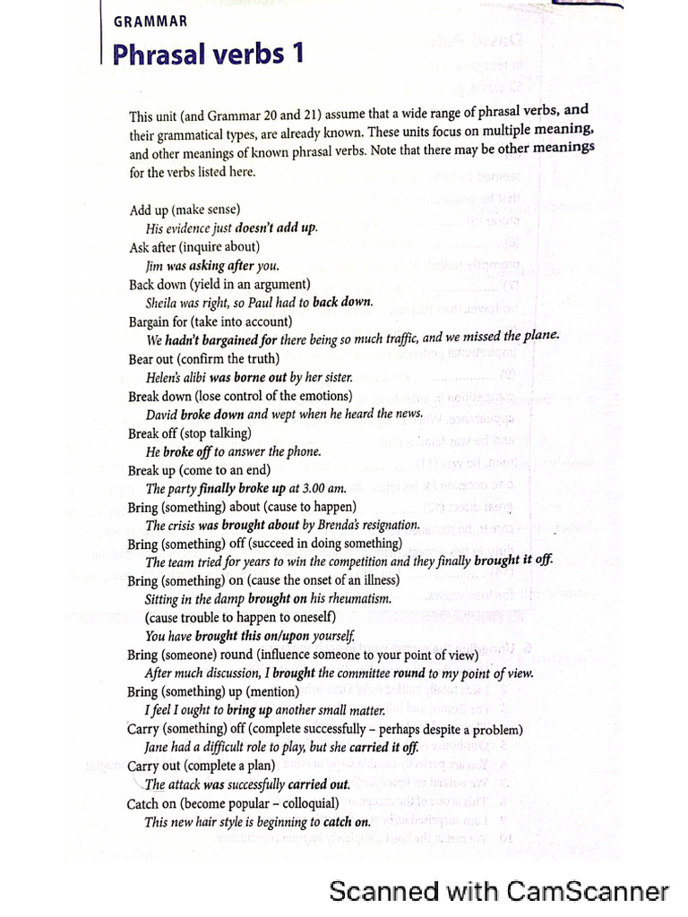 Phrasal Verbs 1 Tasks | PDF