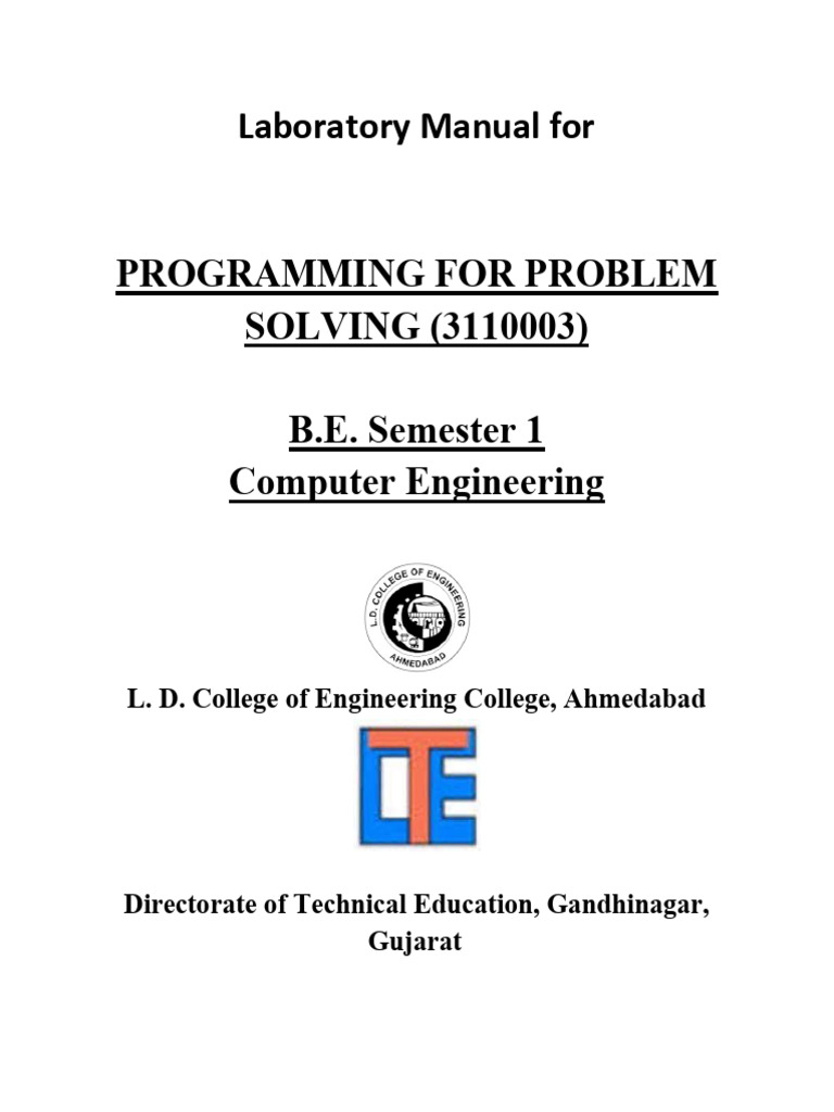 Lab Manual - PPS | PDF | Computer Program | Programming