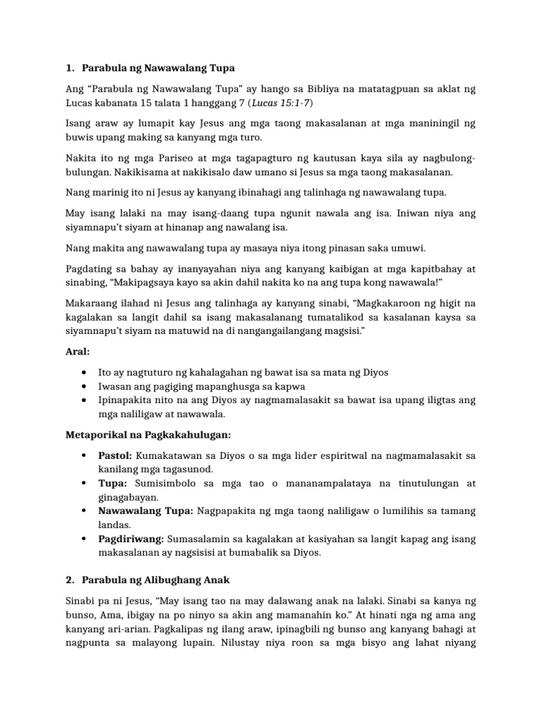 Parabula | PDF