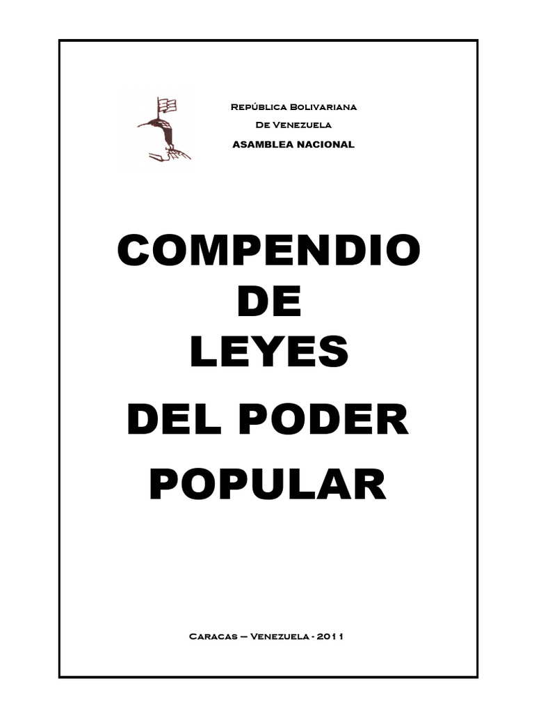 Compendio de Leyes Del Poder Popular | PDF | Planificación | Democracia