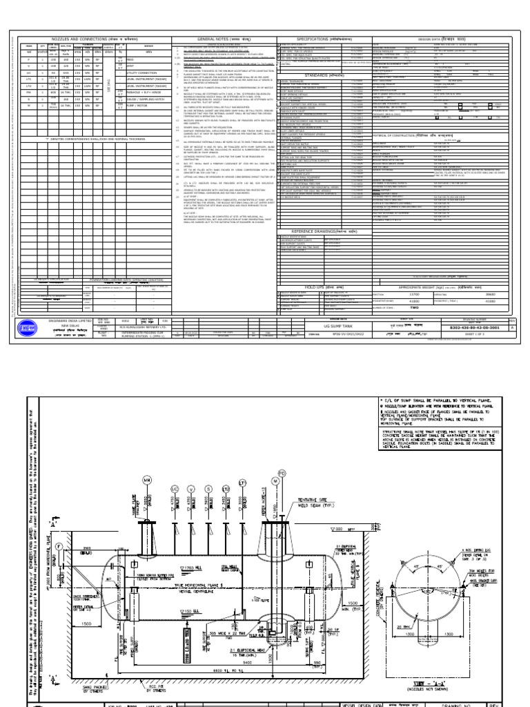 Design_Data__of_UG_Sump_Tank_4P36-VV-0421-0422 | PDF | Mechanical ...