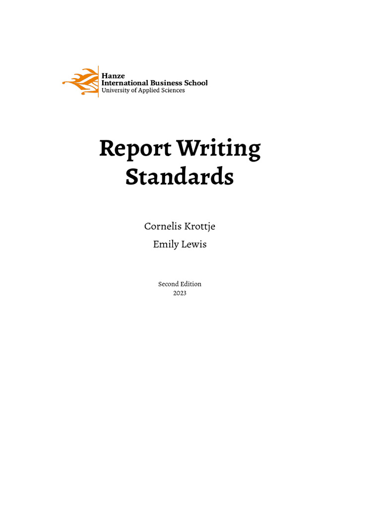 IBS Report Writing Standards (2023) | PDF | Abstract (Summary) | Publishing