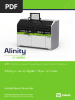 Abbott Alinity H Series HQ Hs HQ Spec Sheet | PDF | Chemistry