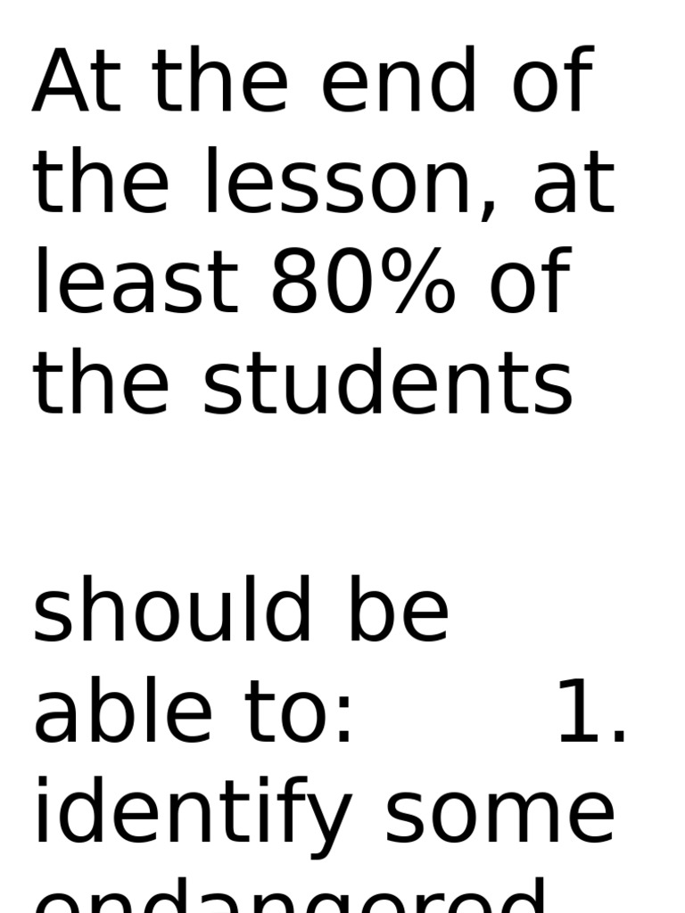 At The End of The Lesson | PDF