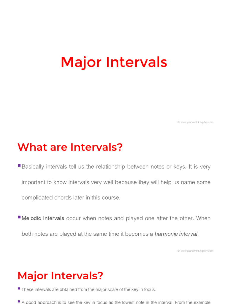Understanding Major Intervals in Music | PDF