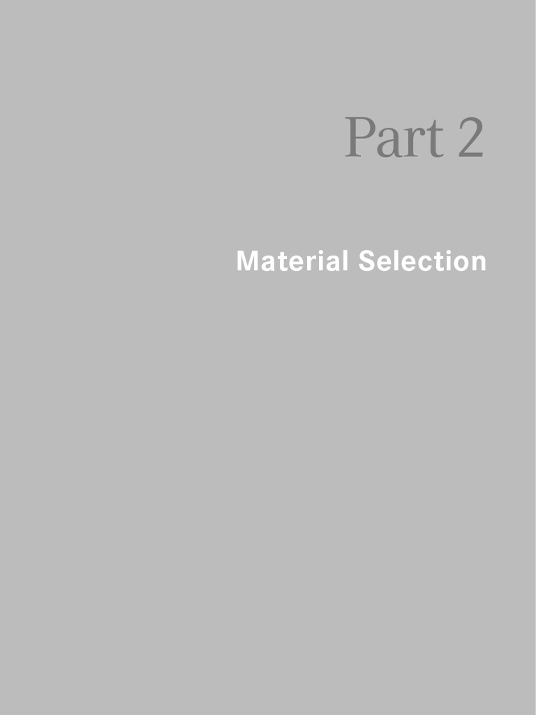 Material Selection Criteria Checklist | PDF | Structural Load | Thermal ...