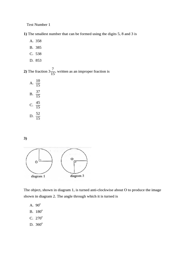 Multiple Choice Questions | PDF | Area | Euclidean Geometry