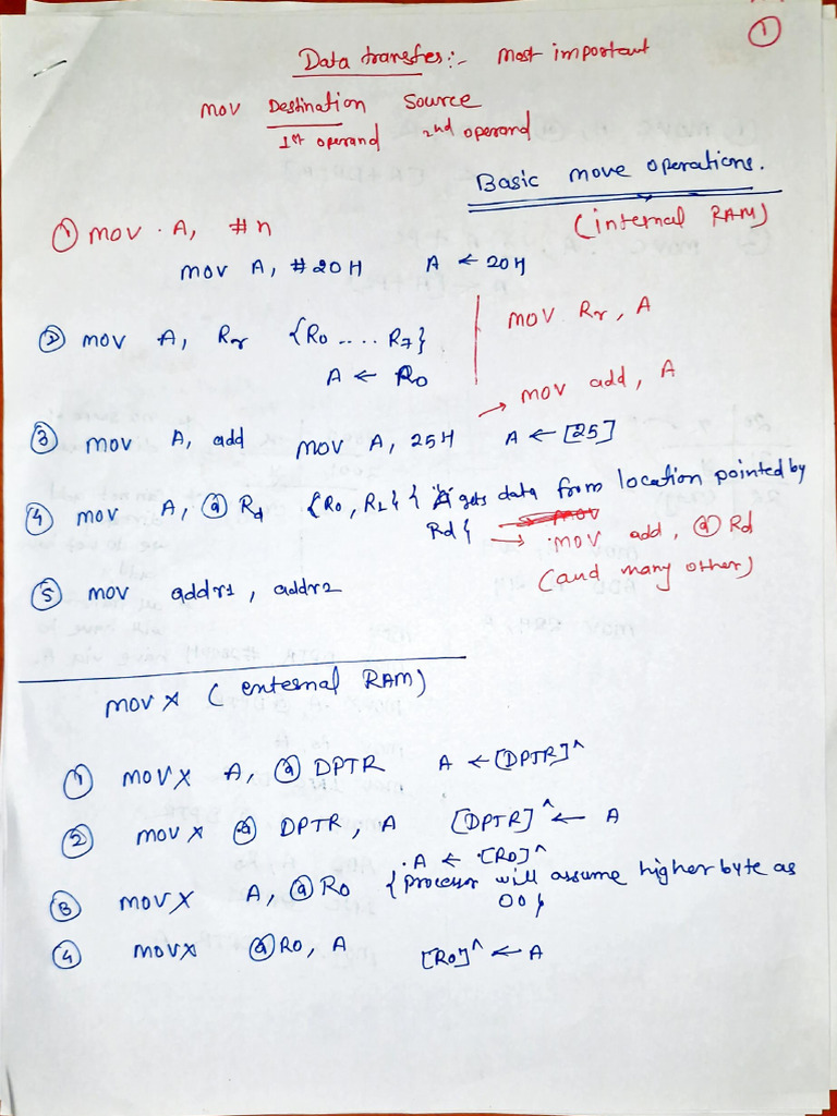 Microcontroller _JMP, Data Transfer, Branch Ins,Examples | PDF