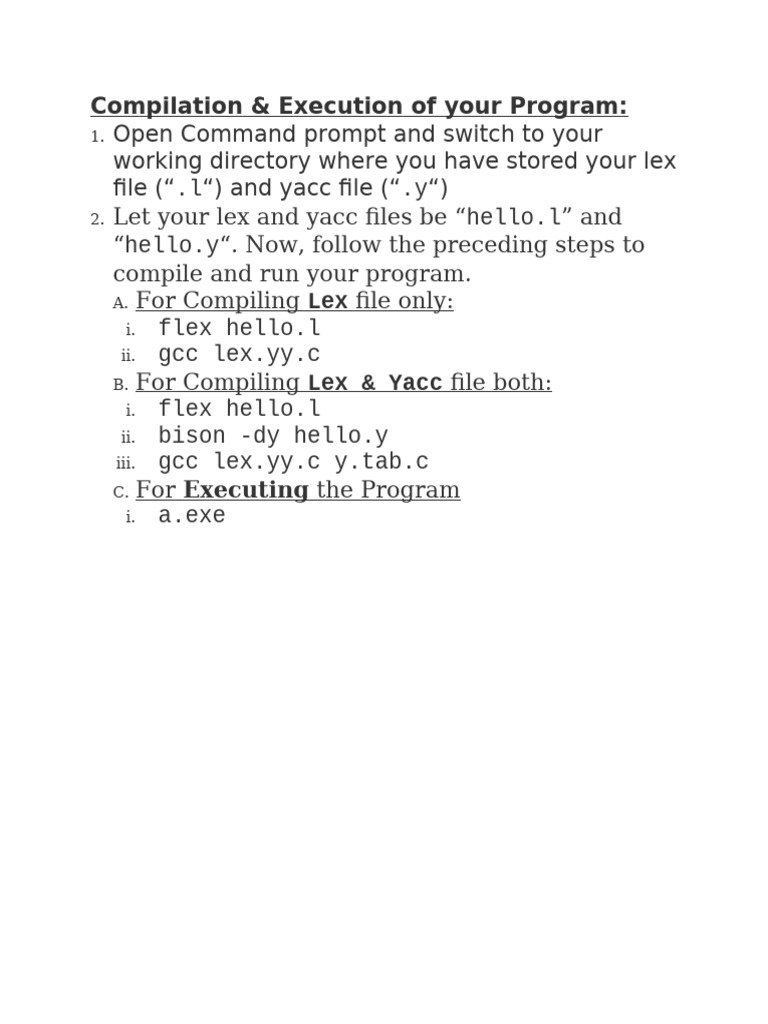 Compilation Steps | PDF