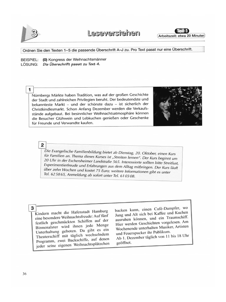Modelltest 03 Telc B1 Prüfungsvorbereitung | PDF