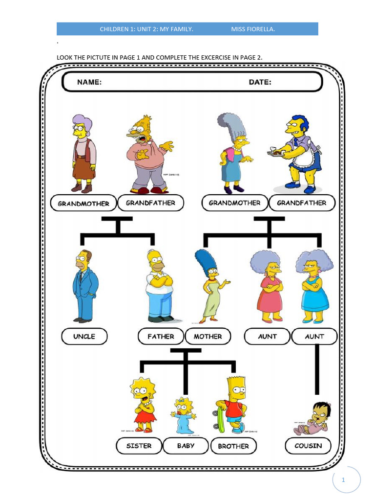 My Family Unit 2 Activities for Kids | PDF