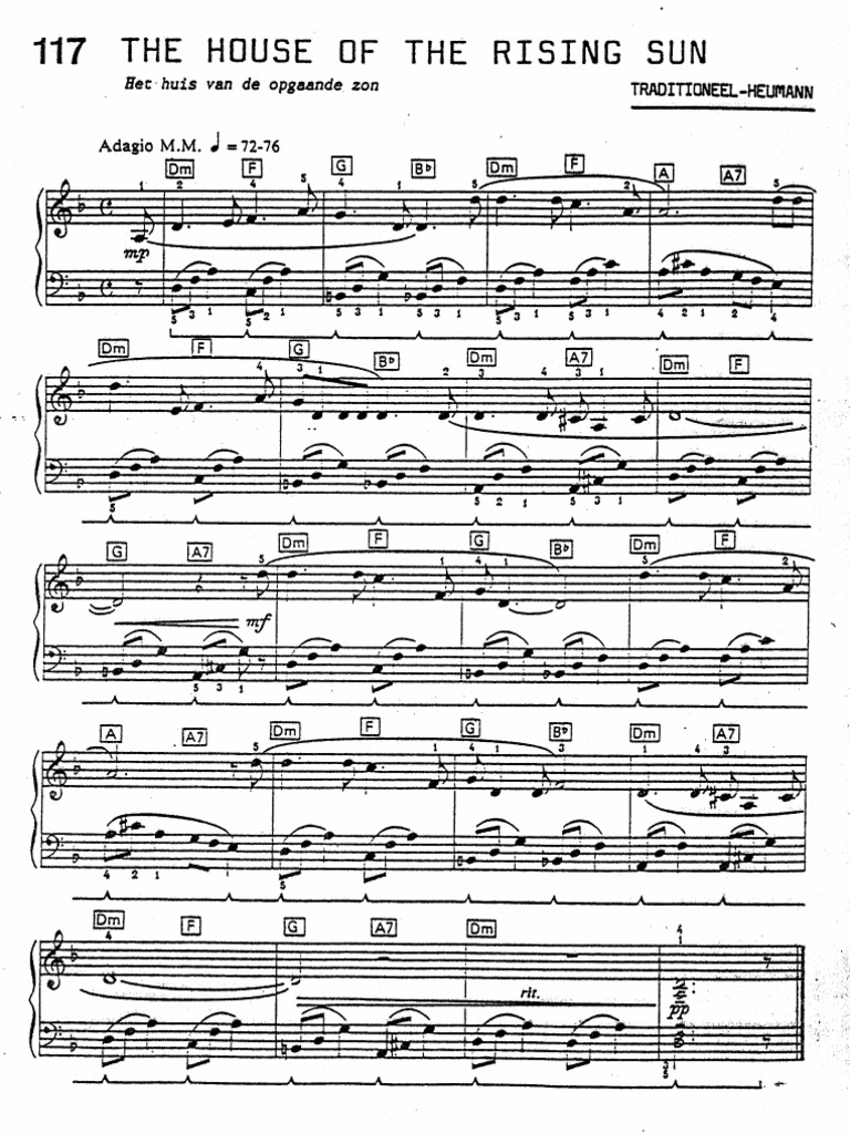 108 - The Animals - House of The Rising Sun | PDF