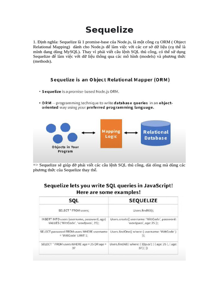 Sequelize | PDF