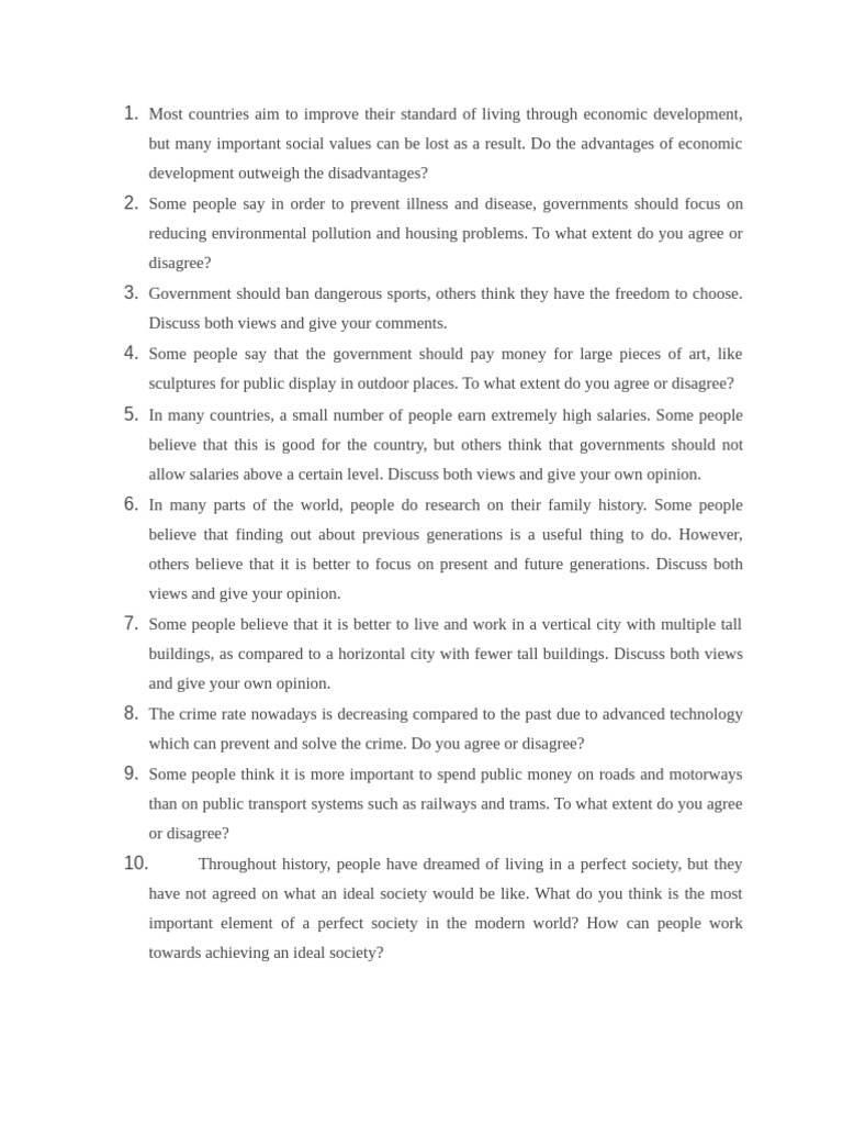 Task 2 Brainstorming Practice | PDF | Economies