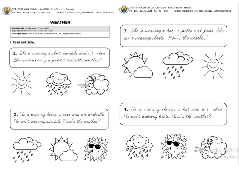 Clothes and Weather 1 | PDF