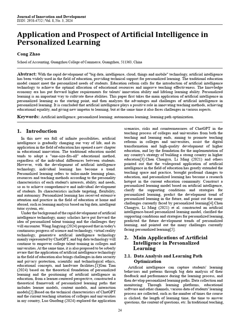 Application and Prospect of Artificial Intelligenc | PDF | Artificial ...