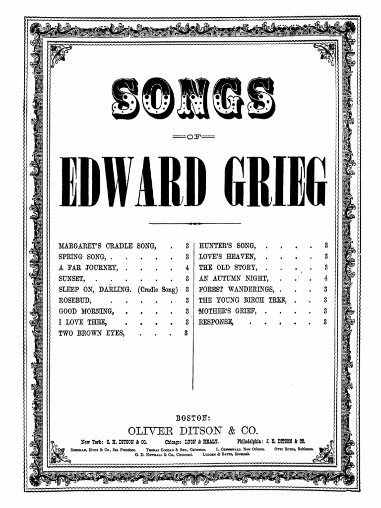 Grieg Edward - Two Brown Eyes | PDF